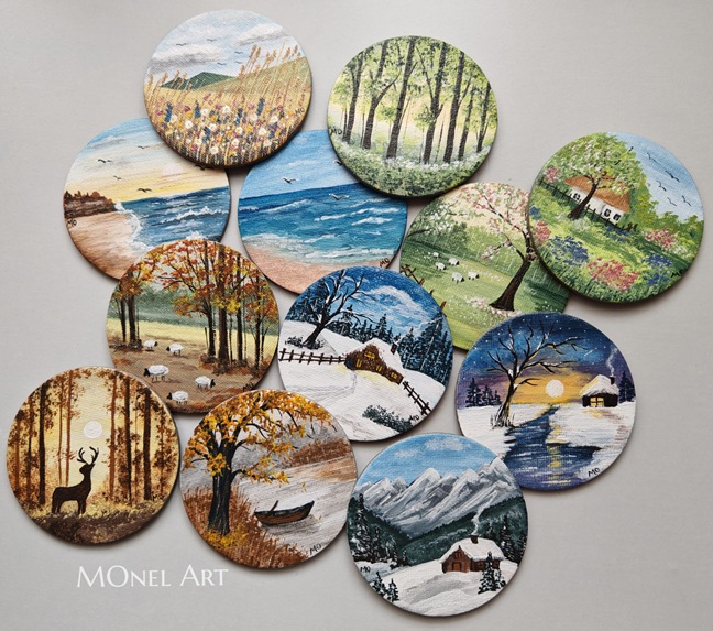 Seasons magnets (set 1) – MOnel Art